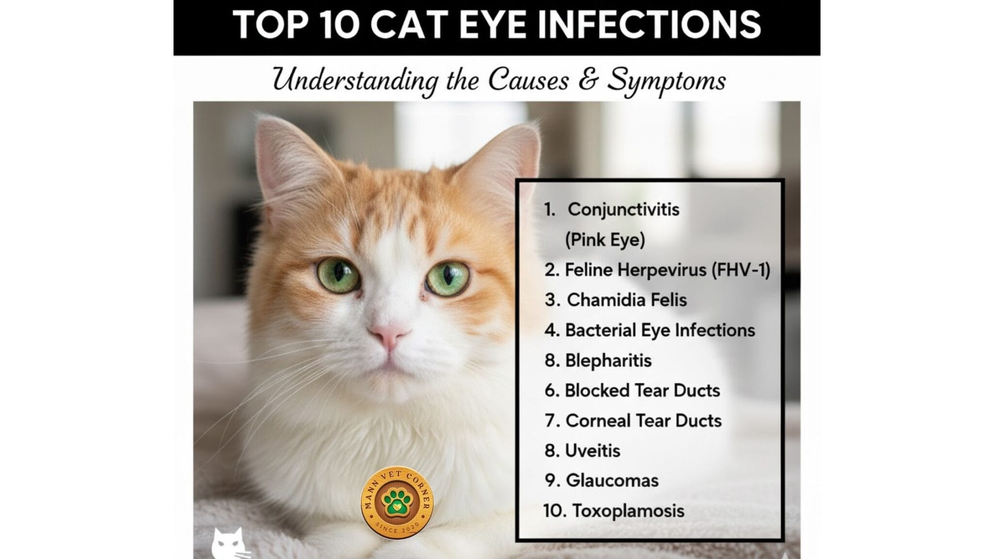 Top 10 Cat Eye Infections & Care: Expert Vet Guide - mannvetcorner