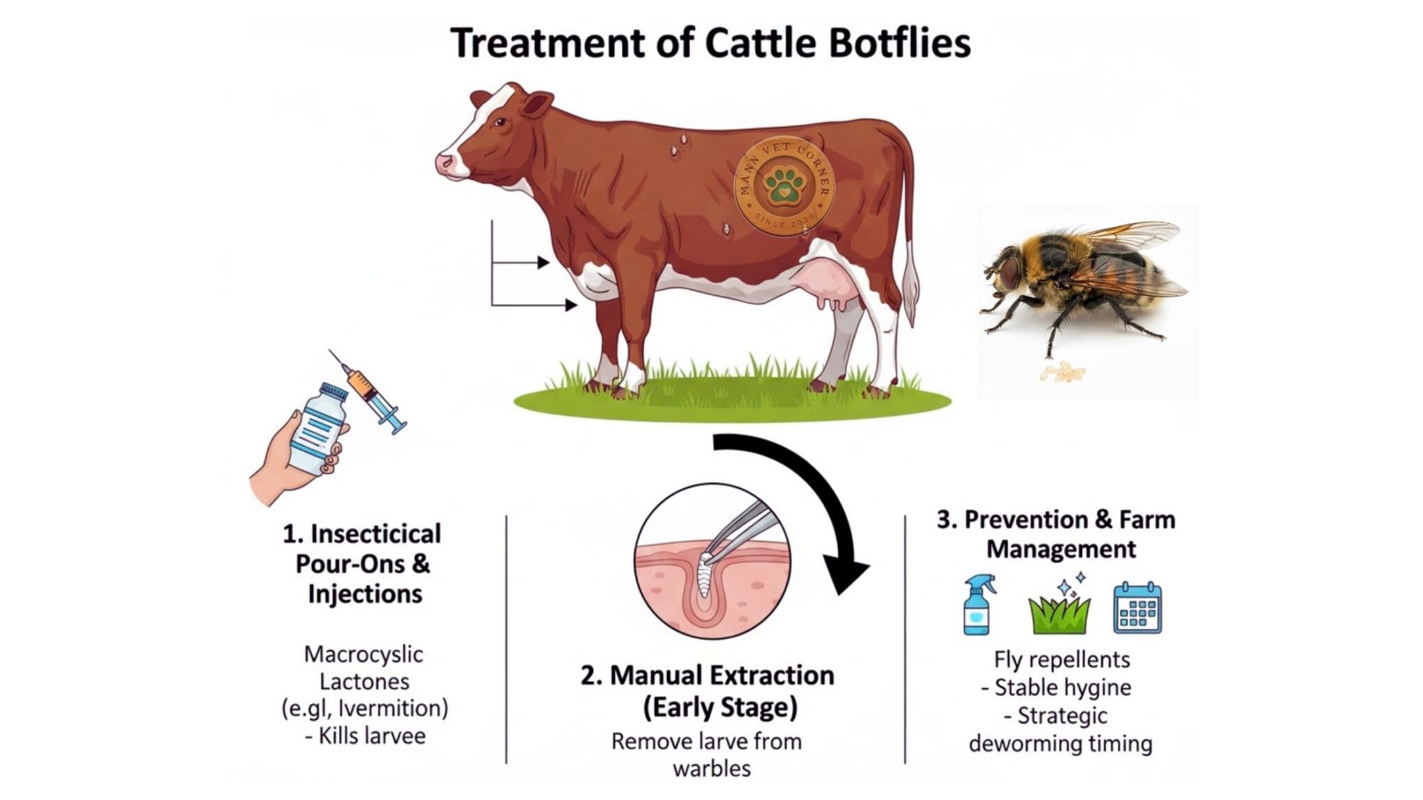 Cattle Botflies: Signs, Life Cycle, Pathogenesis, Treatment ...