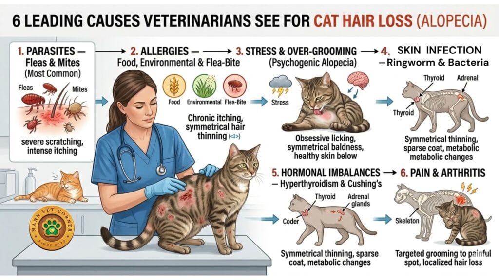 Cat Hair Loss & Feline Alopecia: Vet Care Guide - mannvetcorner