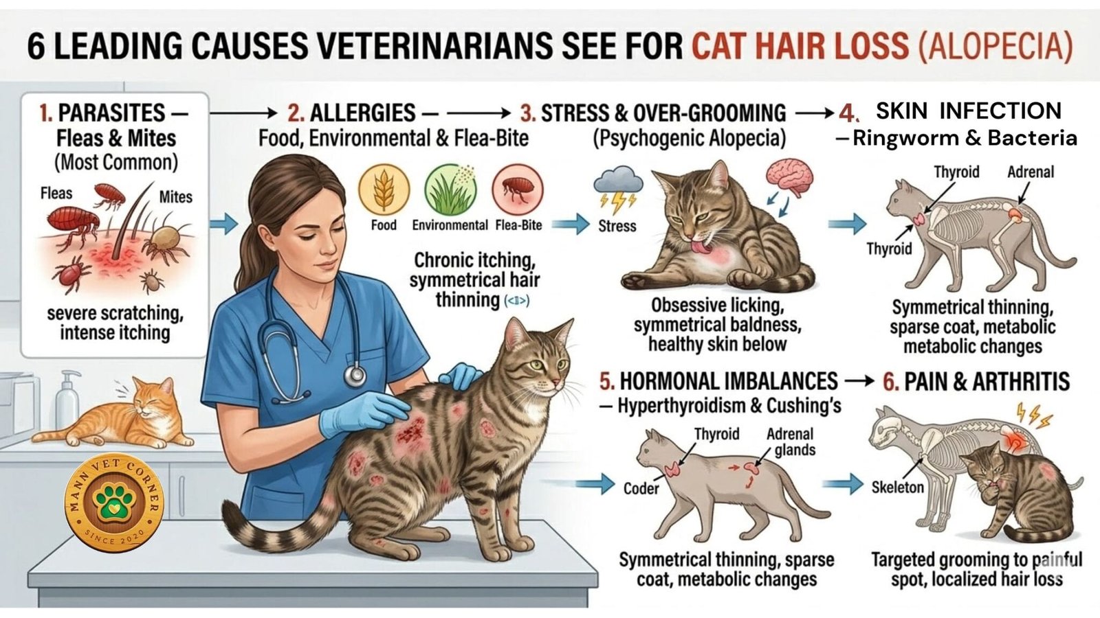Cat Hair Loss & Feline Alopecia: Vet Care Guide - mannvetcorner